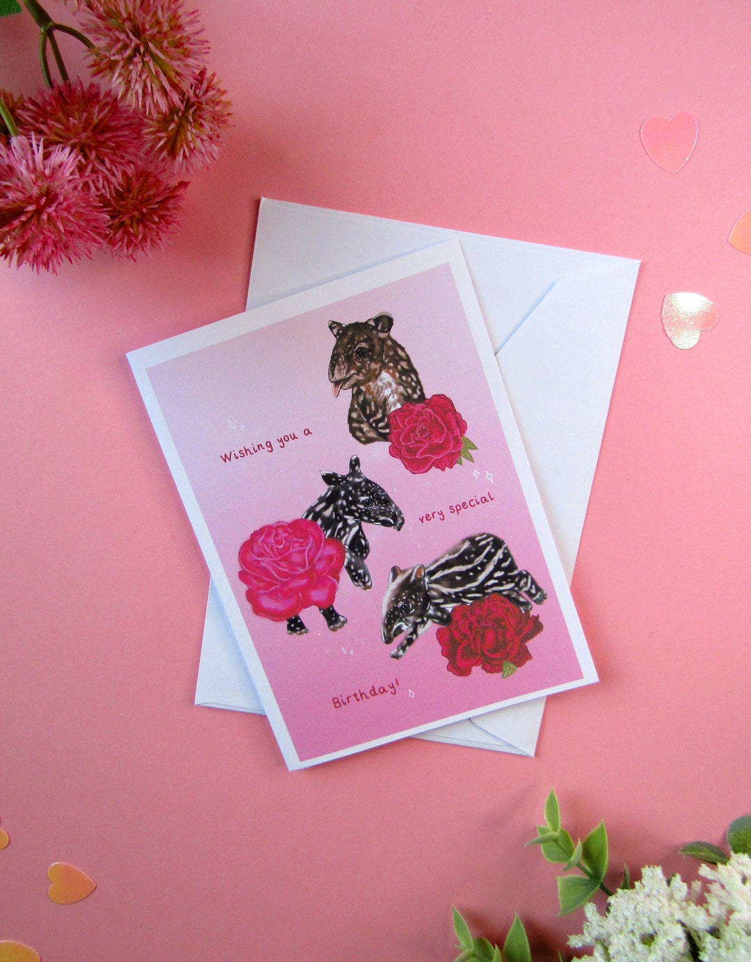 Tapir Birthday Card, Special Birthday Card, Animal Card, Card for a ...