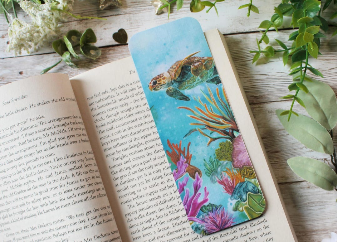 Sea Turtle Bookmark, Sealife Bookmark, Turtle Gift, Book Lover Gift ...