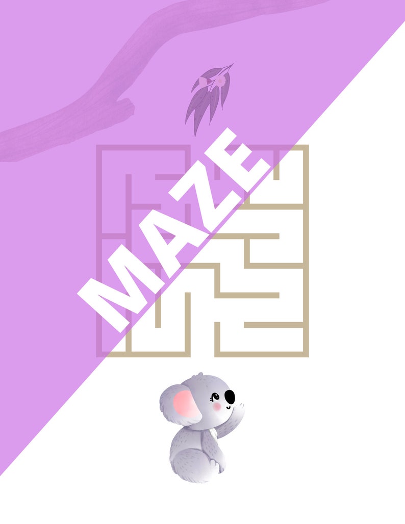 Printable Koala Maze Games for Kids, Activity Sheets for Kids, Fun and ...