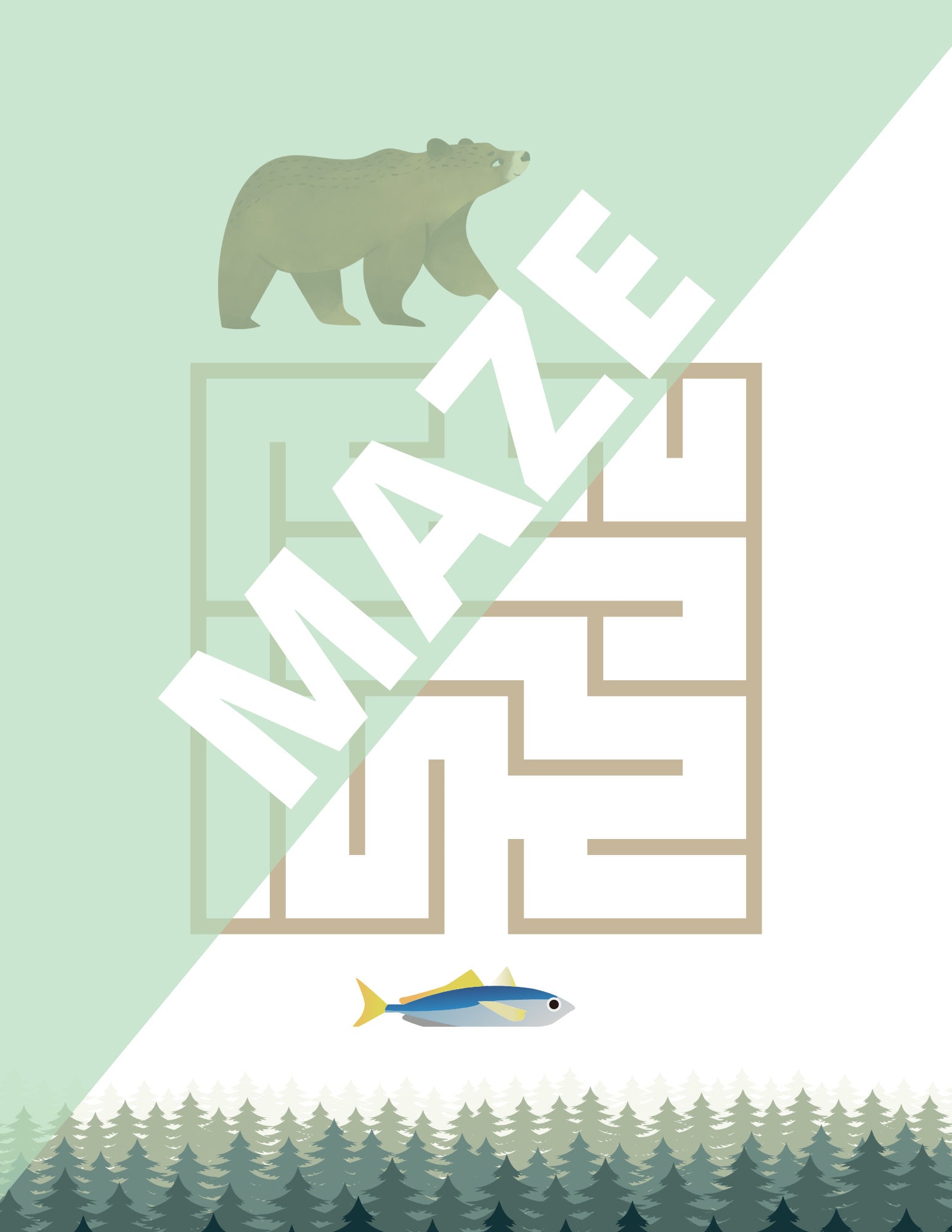 Printable Bear Maze Games for Kids, Activity Sheets for Kids, Fun and ...