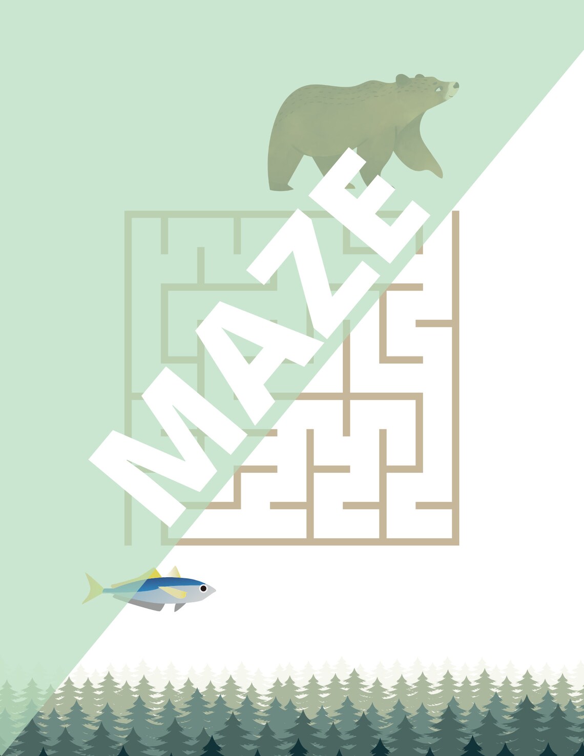 Printable Bear Maze Games for Kids, Activity Sheets for Kids, Fun and ...