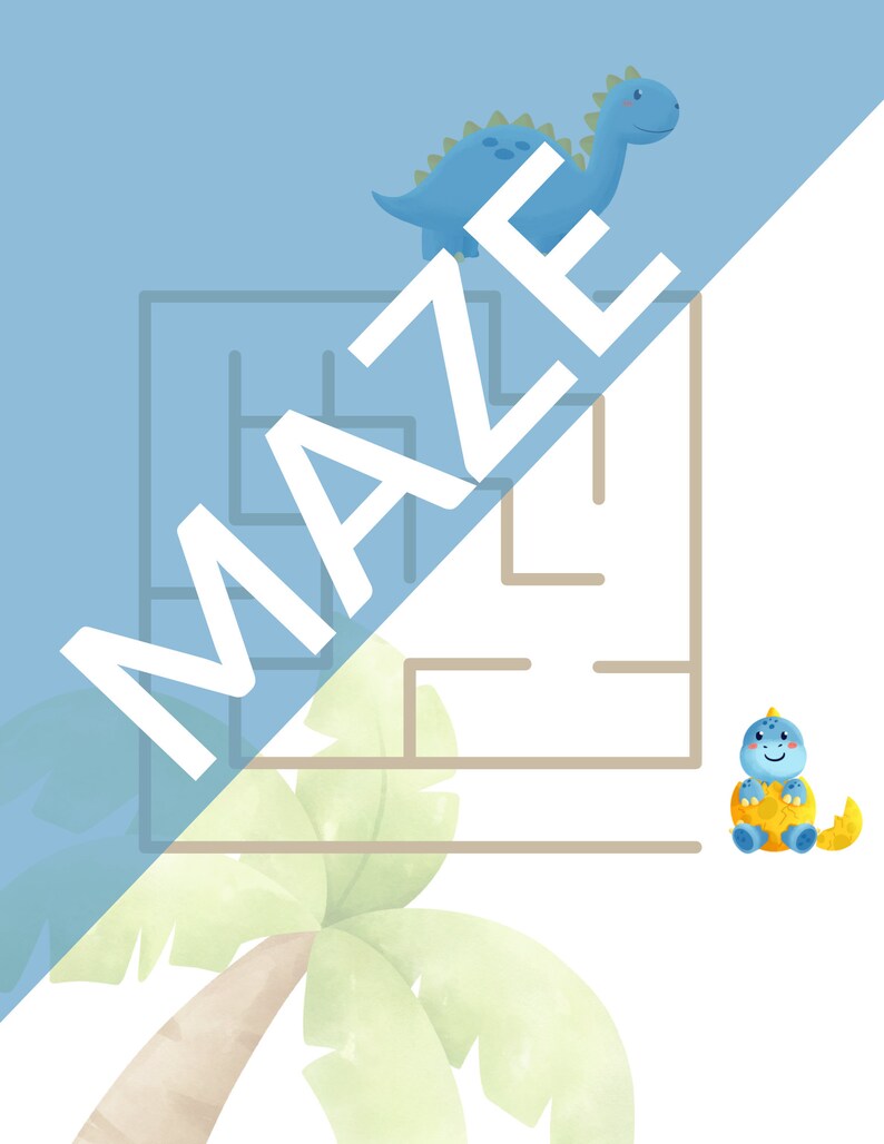 Printable Dinosaur Maze Games for Kids, Activity Sheets for Kids, Fun ...