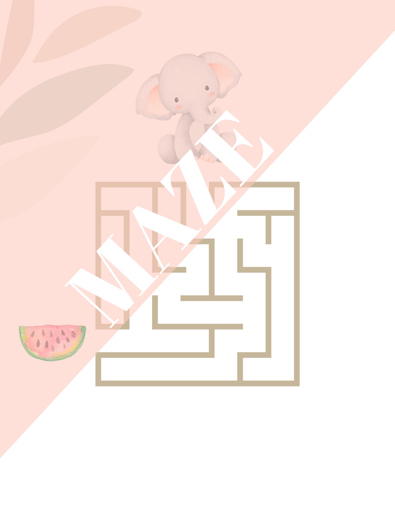 Printable Elephant Maze Games for Kids, Activity Sheets for Kids, Fun ...