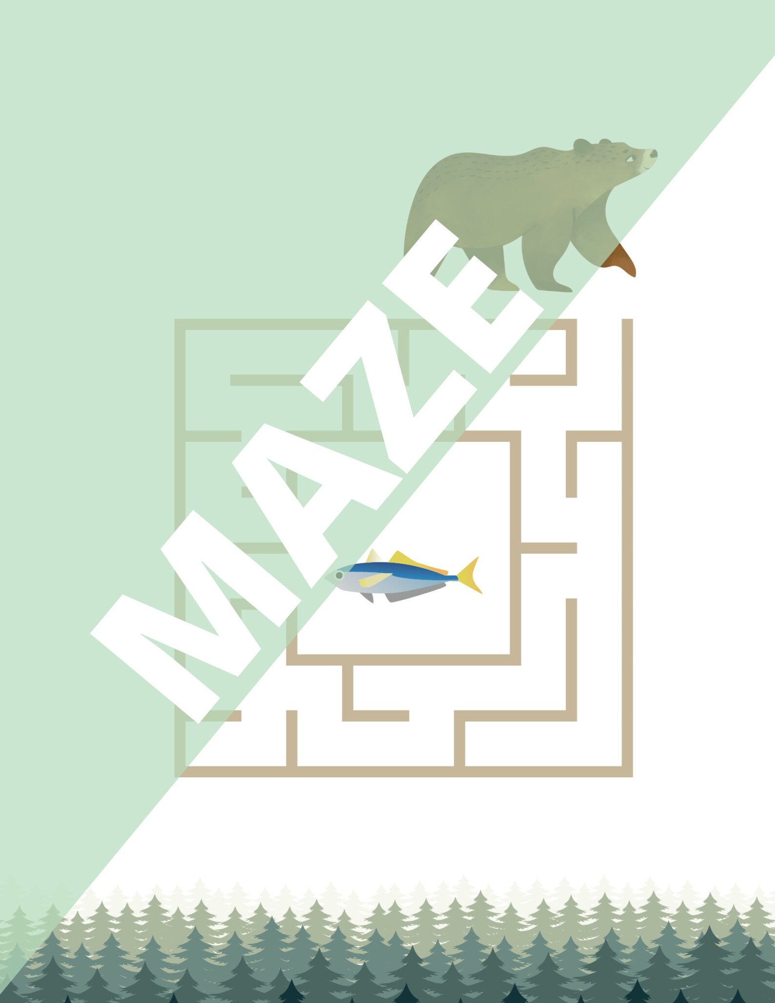 Printable Bear Maze Games for Kids, Activity Sheets for Kids, Fun and ...