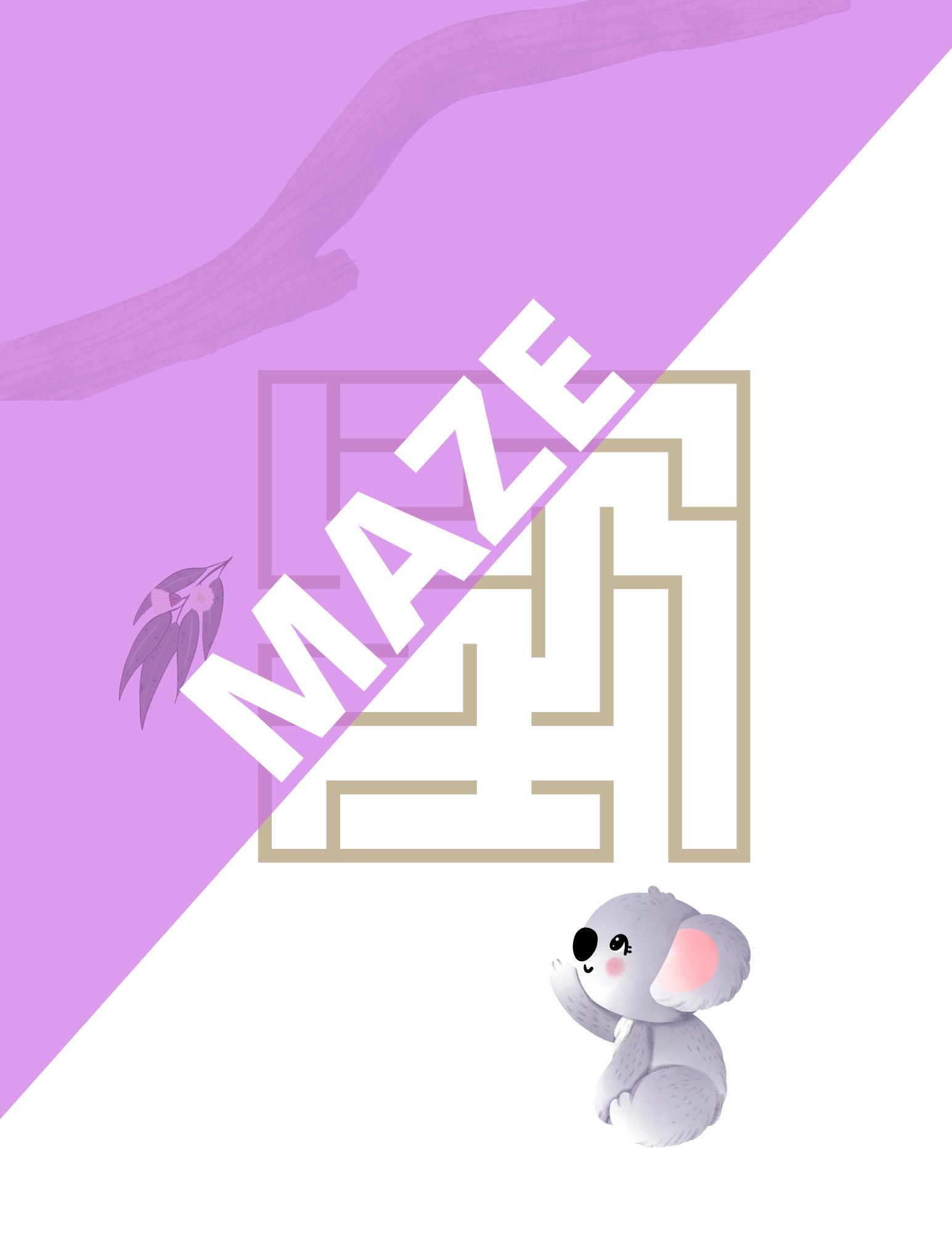 Printable Koala Maze Games for Kids, Activity Sheets for Kids, Fun and ...