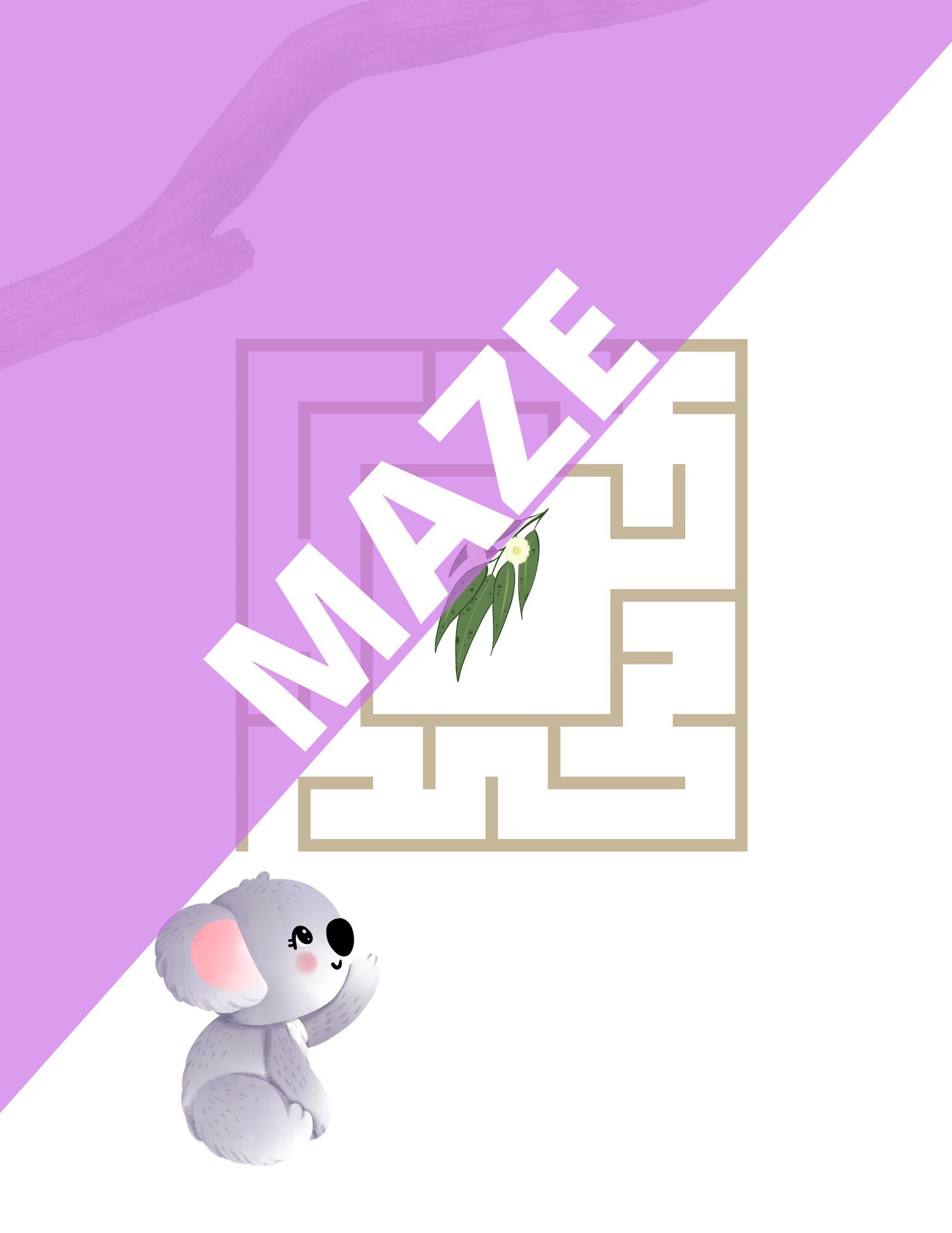 Printable Koala Maze Games for Kids, Activity Sheets for Kids, Fun and ...