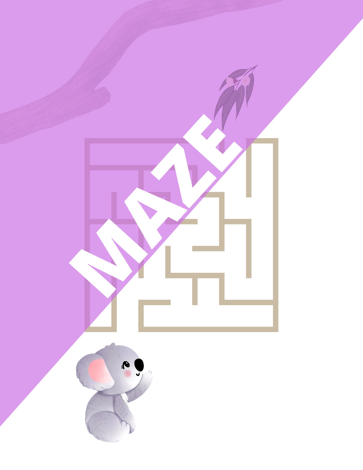 Printable Koala Maze Games for Kids, Activity Sheets for Kids, Fun and ...