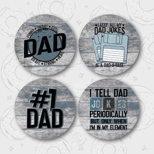 Fathers Day Car Coaster PNG, Dad Car Coaster Sublimation Design, Dad ...