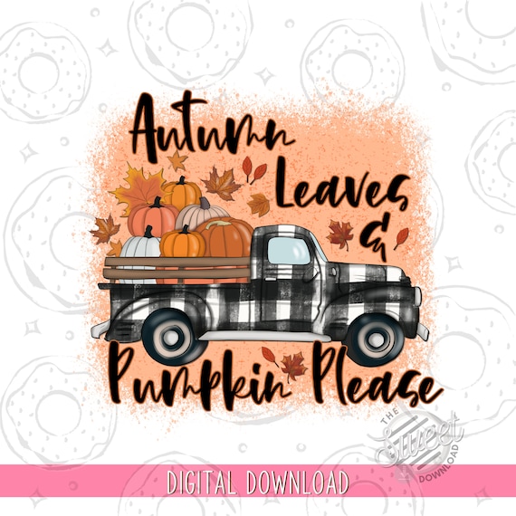 Fall PNG Sublimation Design Digital Download Autumn Leaves - Etsy