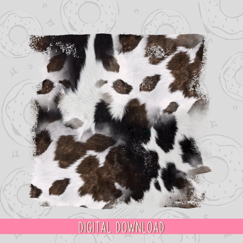 Cowhide Background PNG Black and Brown Cowhide Sublimation - Etsy