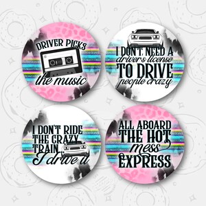 Funny Car Coaster PNG, Driving Quote Car Coaster Sublimation Design ...