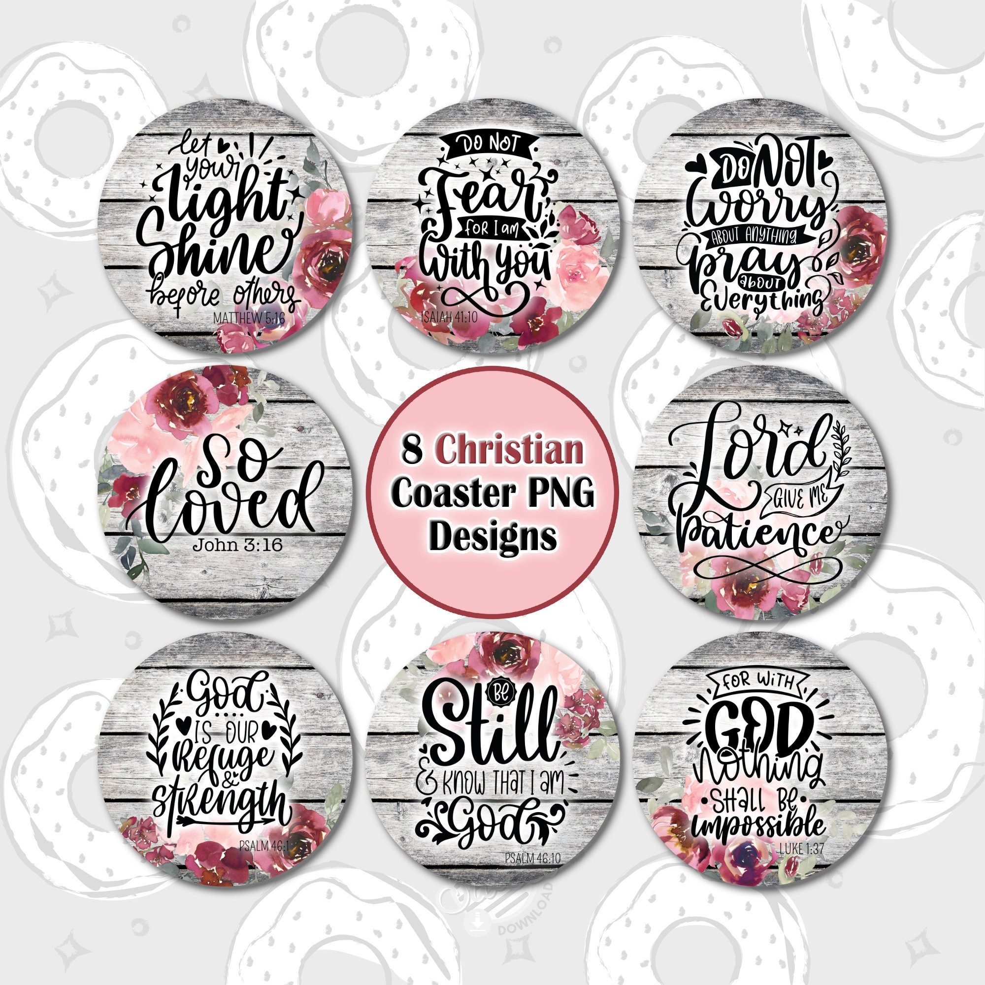 Car Coaster PNG Christian Coaster Bundle Bible Verse Coaster - Etsy Canada