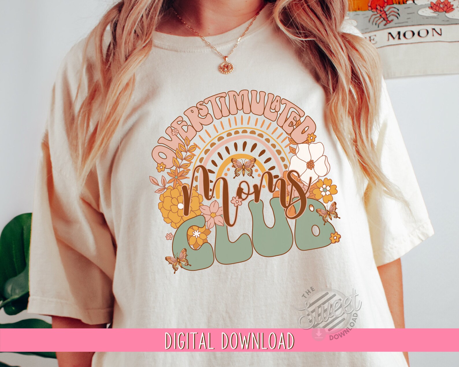 Overstimulated Moms Club PNG Retro Sublimation Design Mom - Etsy