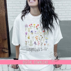 Consider How the Wildflowers Grow PNG, Christian Sublimation Design ...