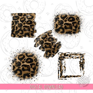 Cheetah Sublimation Patches, Distressed Leopard Print Patches PNG ...