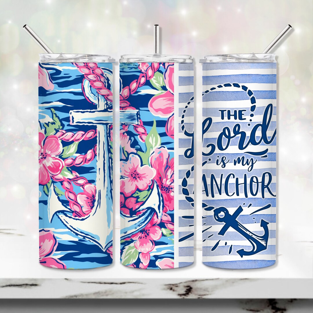Christian Tumbler PNG, Hope Anchors the Soul Tumbler Wrap, Summertime ...