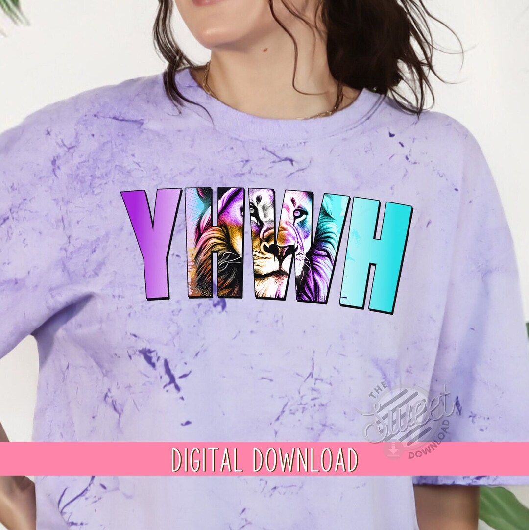 YHWH Sublimation Design, Christian PNG, Lion of Judah Digital Download ...