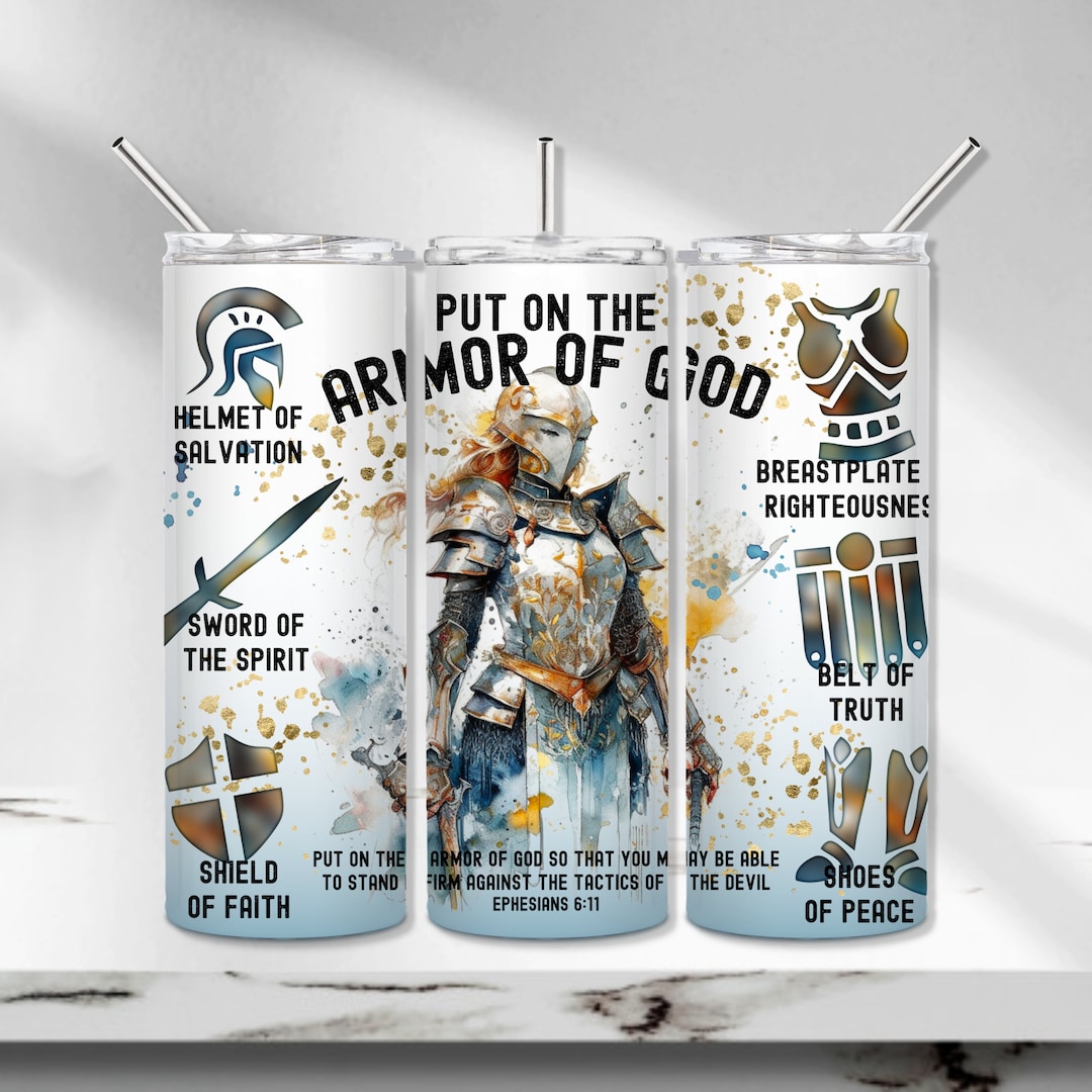 Armor of God Tumbler Wrap, Christian Tumbler PNG, Faith Sublimation ...