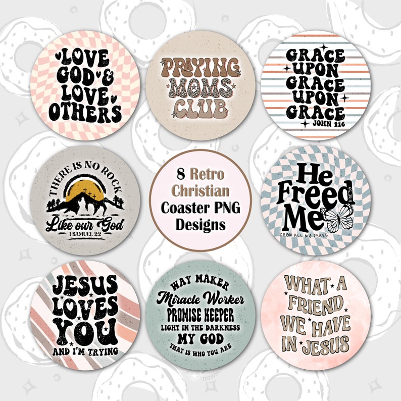Retro Car Coaster PNG Christian Sublimation Coaster Bible - Etsy