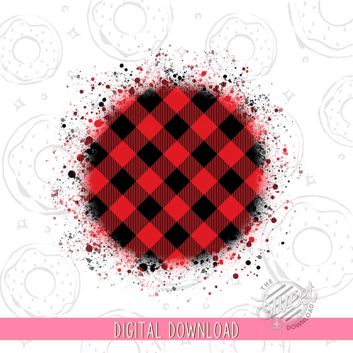 Red Black Buffalo Plaid Sublimation Patches Buffalo Plaid - Etsy