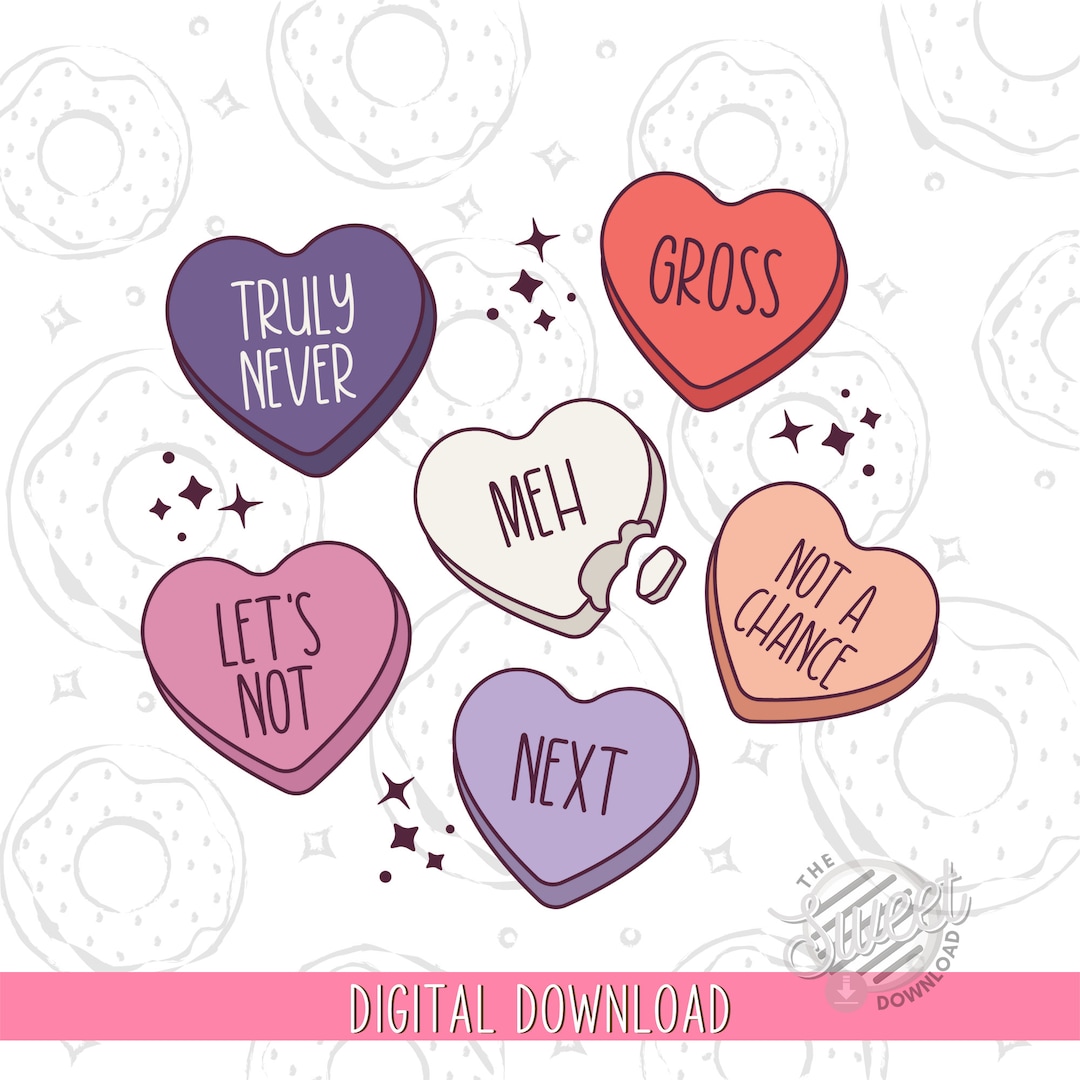 Funny Valentine PNG, Anti Valentine Sublimation Design, Retro PNG ...