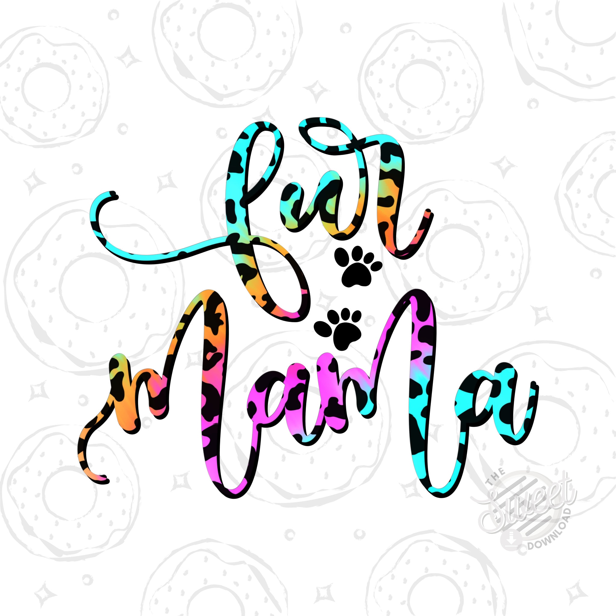 Fur Mama PNG, Dog Mom Sublimation Design Download, Tie Dye Leopard With ...