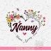 Nanny PNG, Mothers Day Sublimation Design, Nanny Shirt Design, Nanny ...