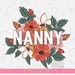 Nanny PNG, Floral Nanny Sublimation Design, Mother's Day Shirt Design ...