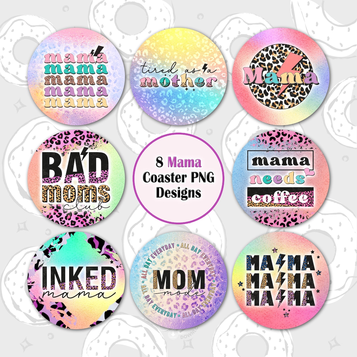 Mama Car Coaster PNG Mom Sublimation Coaster Quotes Coaster - Etsy