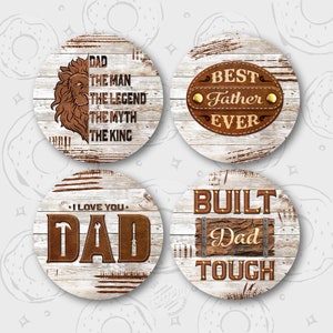 Father's Day Car Coaster PNG, Dad Car Coaster PNG, Dad Quotes Coaster ...