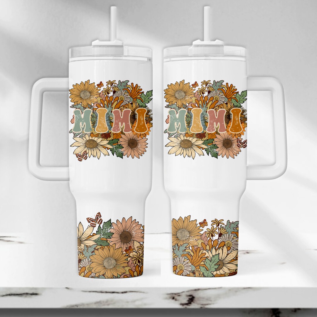 Retro Mimi 40 Oz Tumbler Wrap, Mimi 40 Oz Sublimation Tumbler Design ...