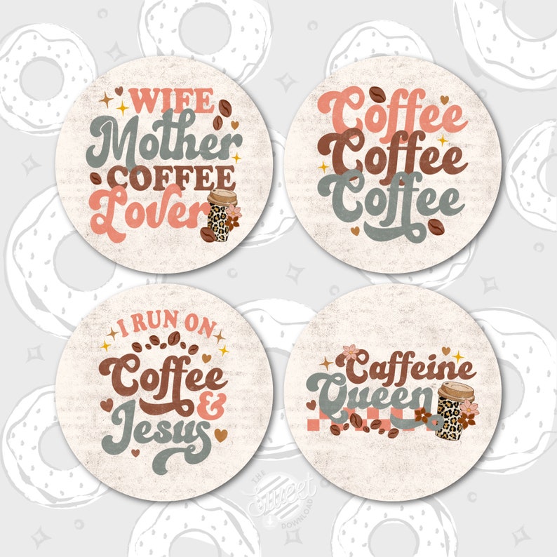 Coffee Car Coaster PNG, Coffee Anxiety Sublimation Coaster, Funny ...