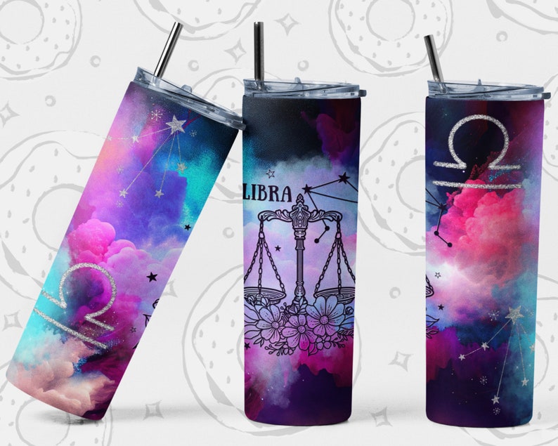 Libra Tumbler PNG Constellation Sublimation Tumbler Zodiac - Etsy