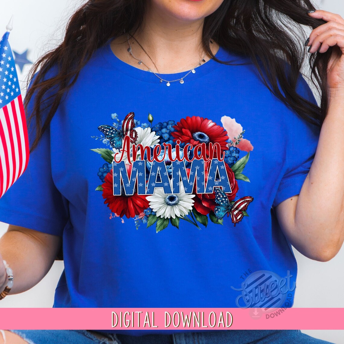 American Mama PNG Patriotic Shirt Design 4th of July - Etsy