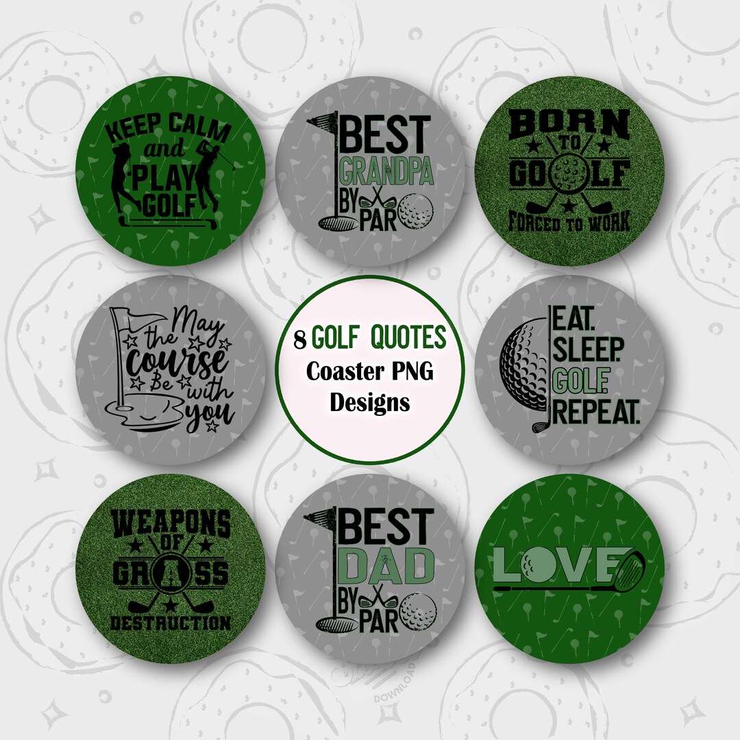 Golf Car Coaster PNG, Golf Quotes Car Coaster Sublimation, Best Dad by ...