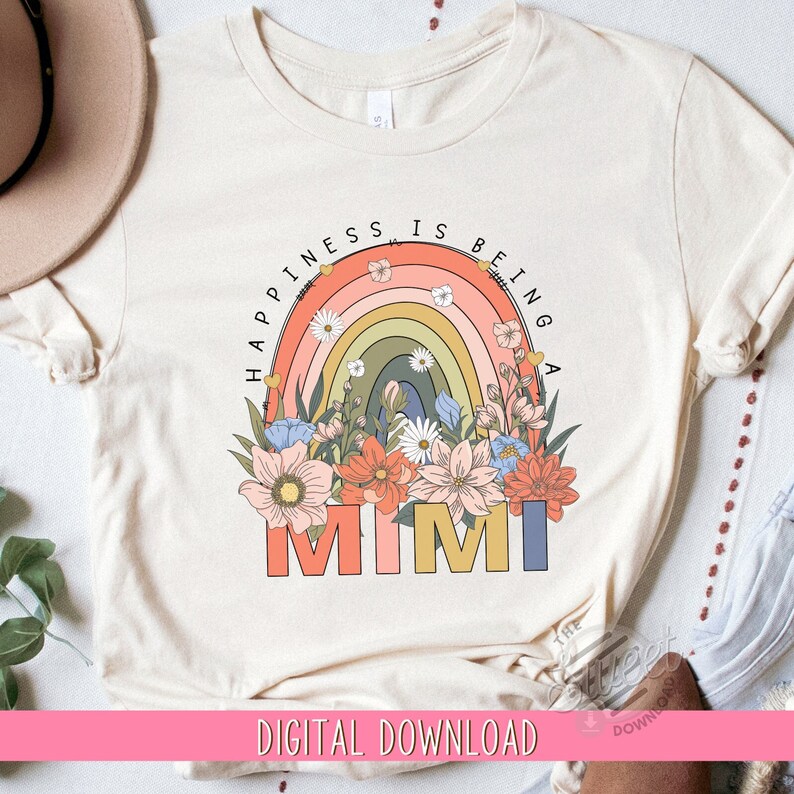 Mimi PNG Mimi Rainbow Sublimation Design Boho Shirt Design - Etsy