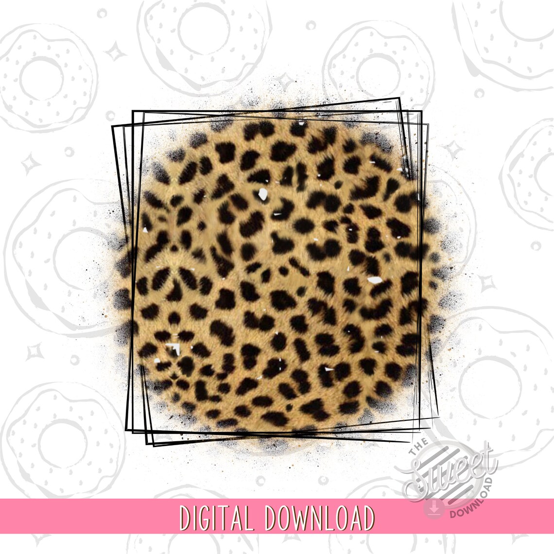 Leopard Print Background PNG Frame PNG Leopard Print Frame - Etsy