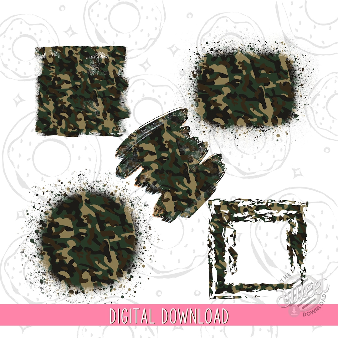 Camo Sublimation Patches, Camo Patches PNG, Camo Background PNG ...
