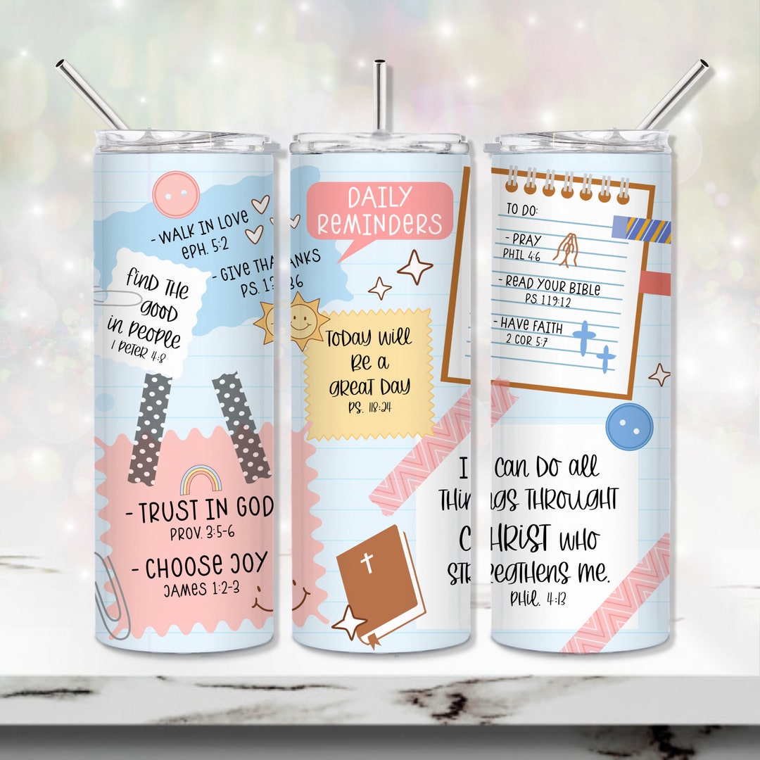 Christian Daily Reminders Tumbler PNG, God Says Sublimation Tumbler ...