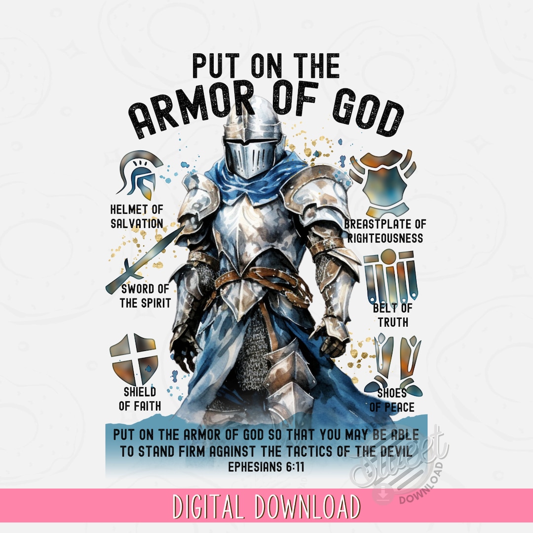 Christian PNG, Armor of God Sublimation Design, Mens Shirt Design, Male ...