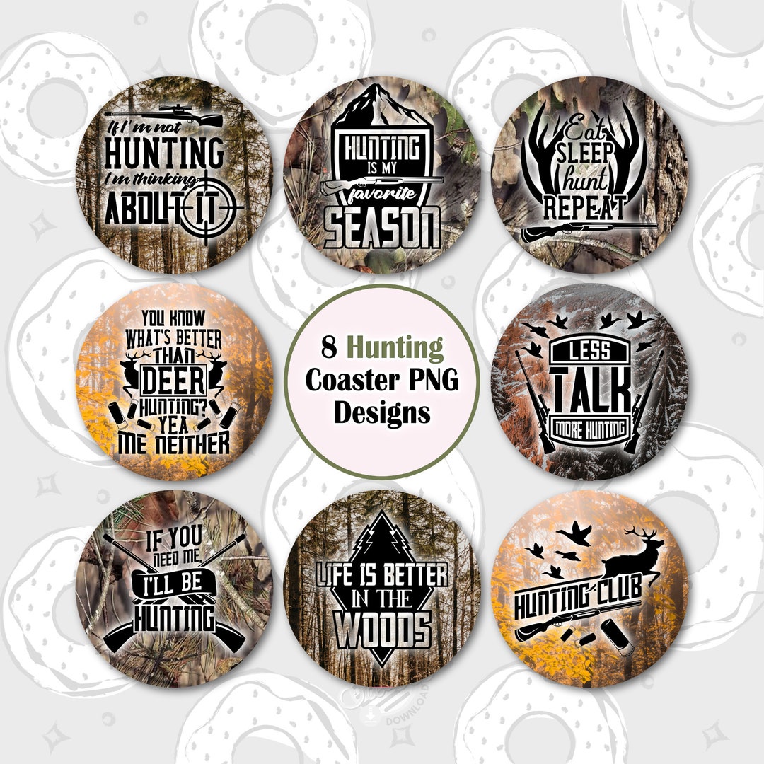 Hunting Car Coaster PNG, Deer Sublimation Coaster, Hunting Season ...