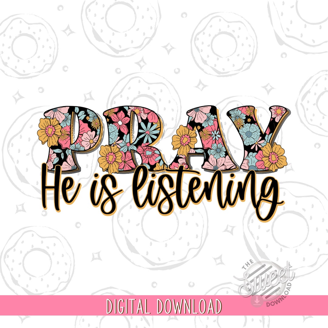 Christian PNG, Pray Sublimation Design, Trendy Christian Shirt, Spring ...