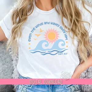 Summer PNG, Christian Sublimation Design, Beach DTF Shirt Design, Wind ...