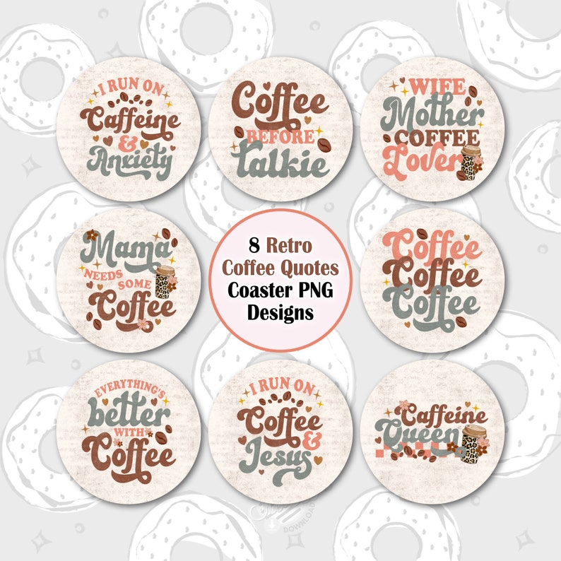 Coffee Car Coaster PNG, Coffee Anxiety Sublimation Coaster, Funny ...
