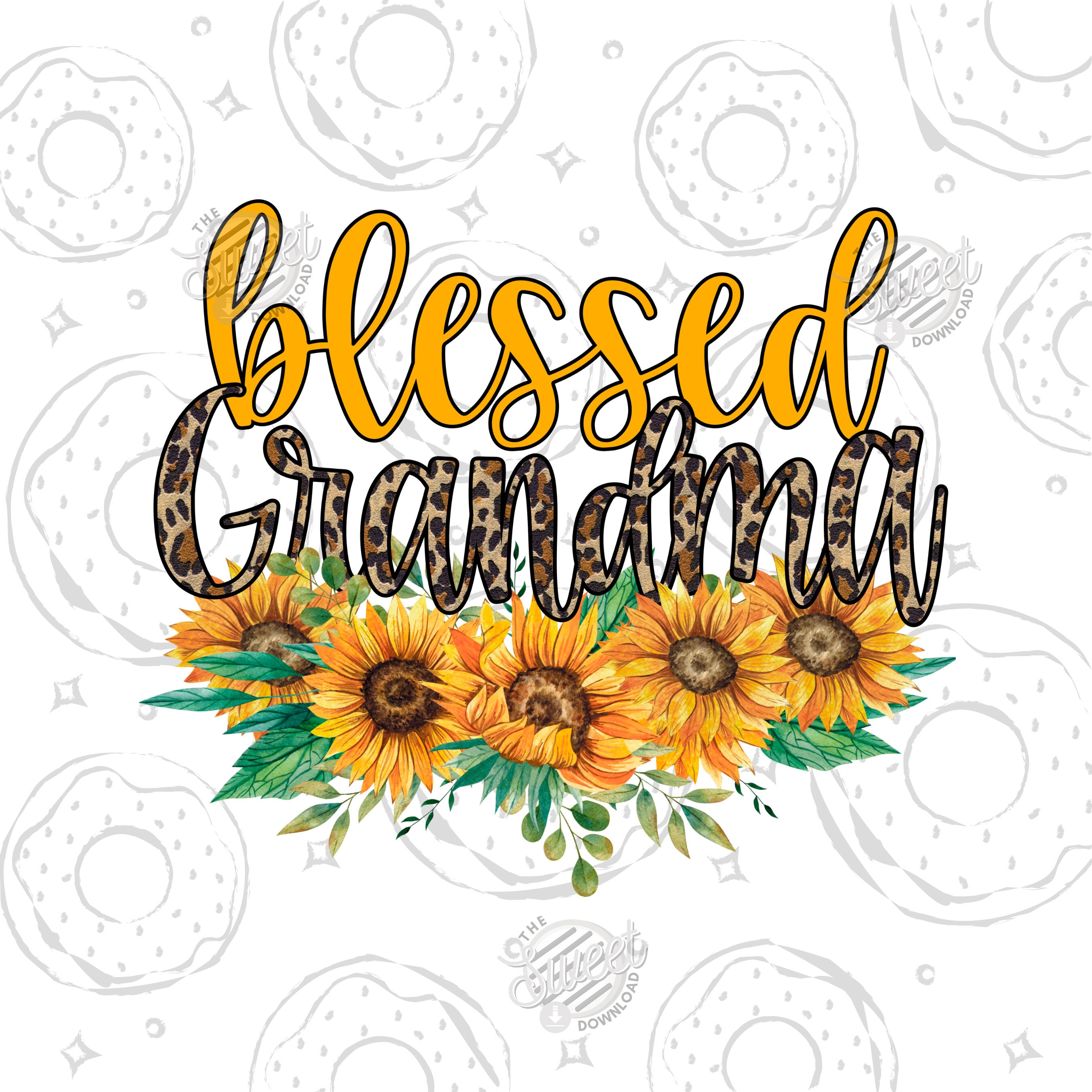 Blessed Grandma PNG Leopard Print Sunflower Sublimation - Etsy