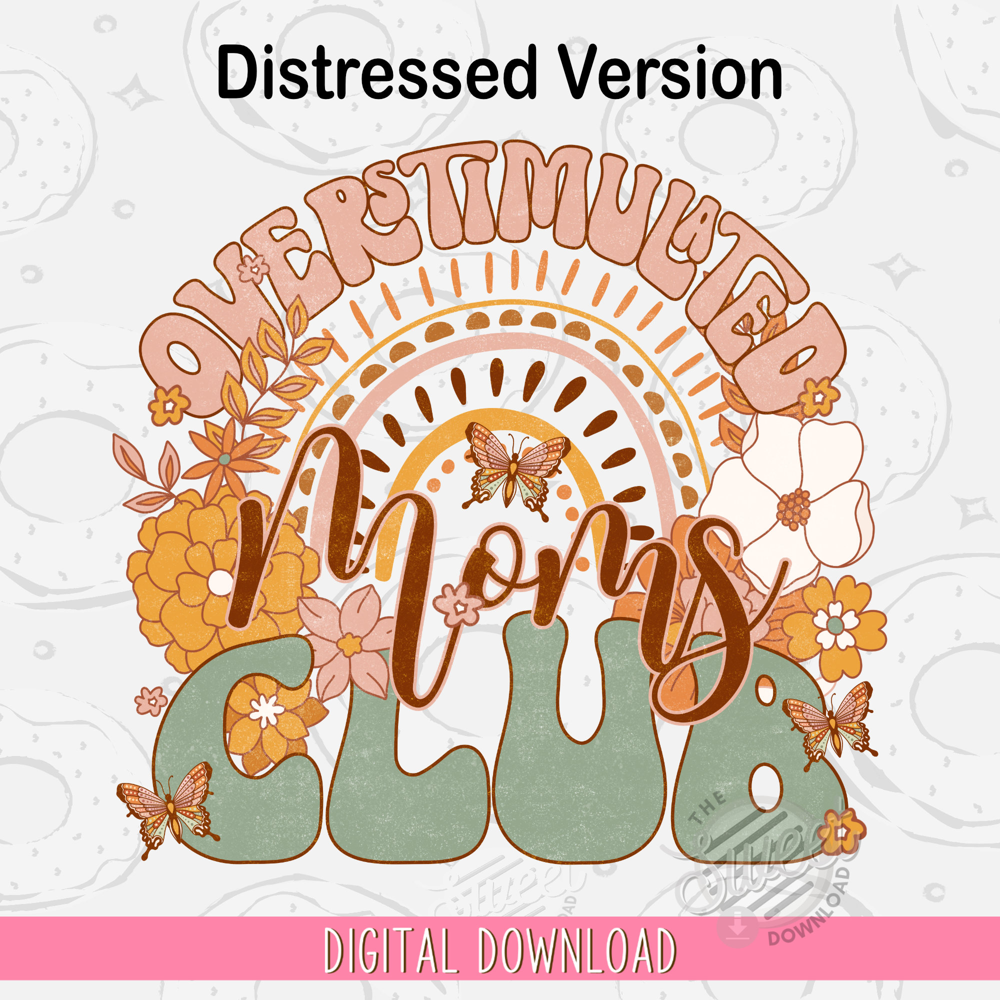 Overstimulated Moms Club PNG Retro Sublimation Design Mom - Etsy