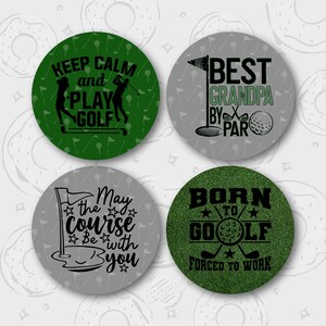 Golf Car Coaster PNG, Golf Quotes Car Coaster Sublimation, Best Dad by ...
