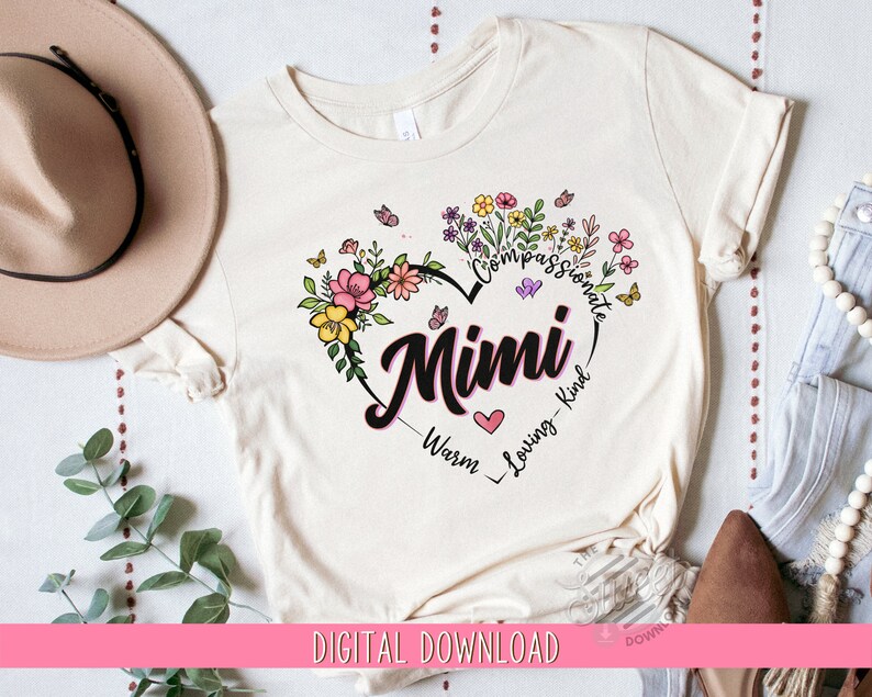 Mimi PNG Mothers Day Sublimation Design Mimi Shirt Design - Etsy
