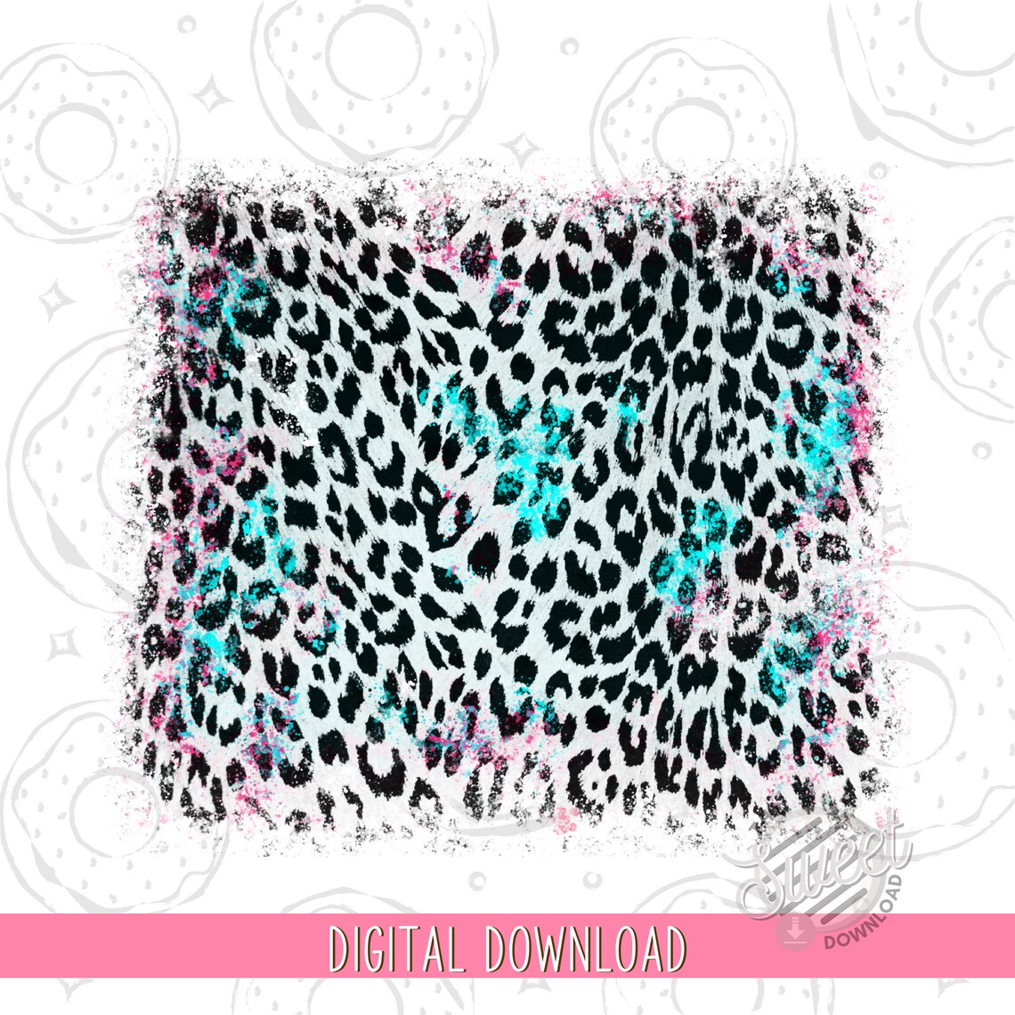Western Background PNG Leopard Print Sublimation Patch - Etsy