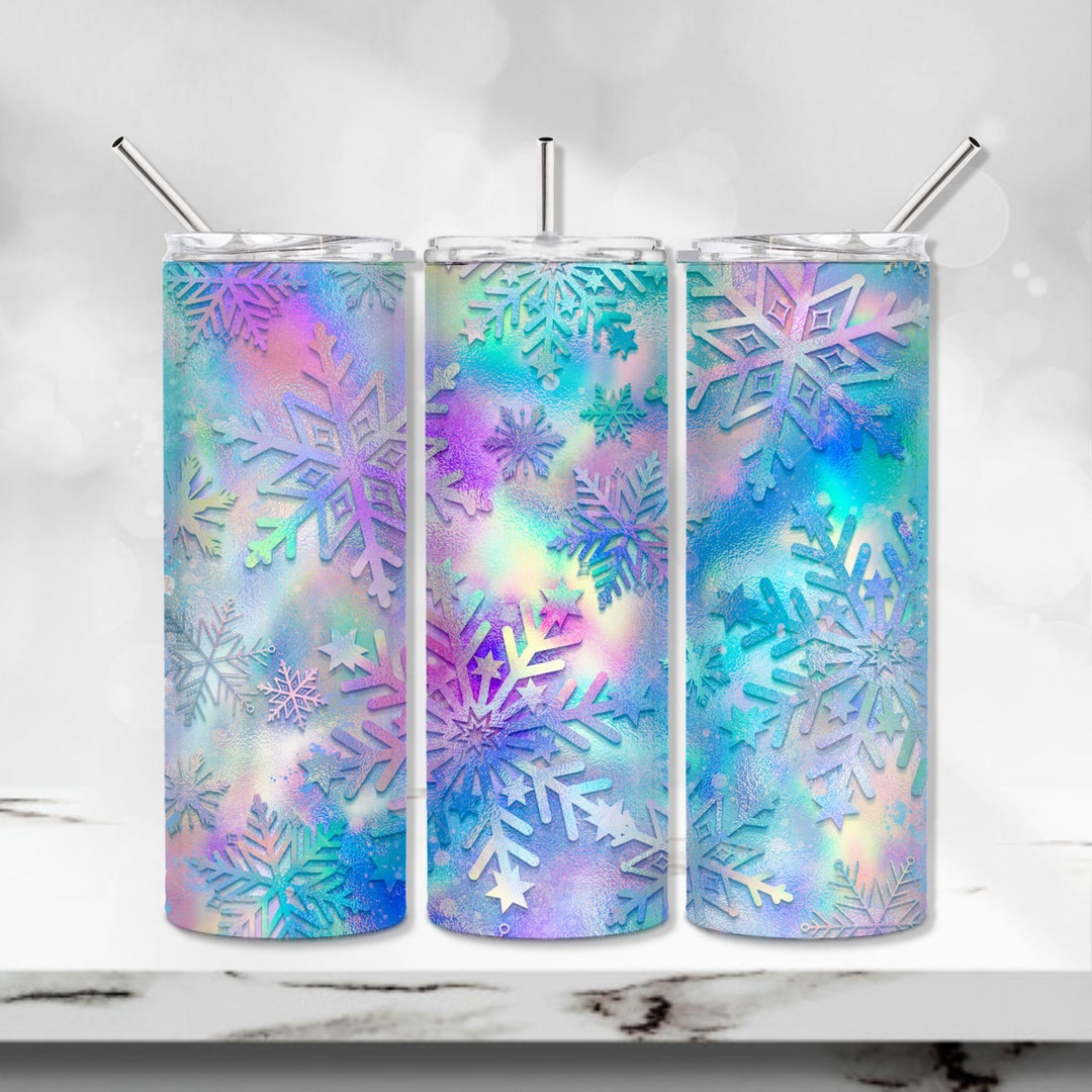 Winter Tumbler PNG, Snowflake Tumbler Wrap, Add Your Own Name ...